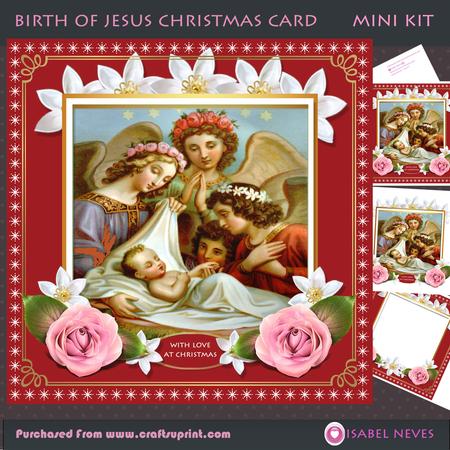 Birth of Jesus Angels Card - CUP649439_2073 | Craftsuprint