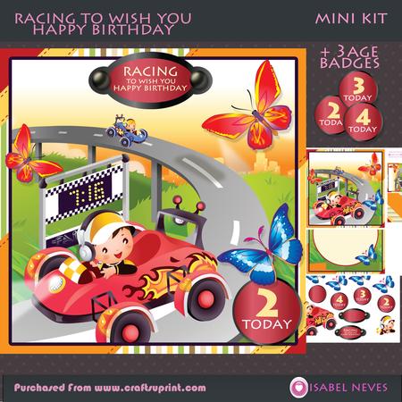 Racing to Wish You Happy Birthday - CUP664647_2073 | Craftsuprint