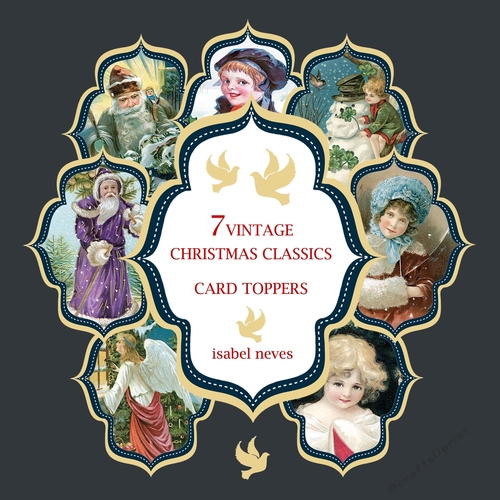 7 Vintage Christmas Classics Card Toppers - CUP984129_2073 | Craftsuprint
