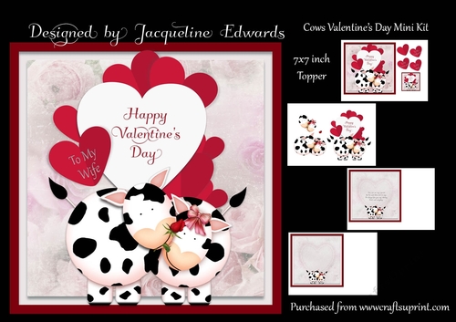 Cows Valentines Day Card Mini Kit - CUP1089895_16 | Craftsuprint