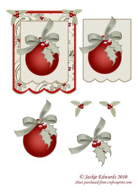 Christmas Bauble Topper - CUP119395_16 | Craftsuprint