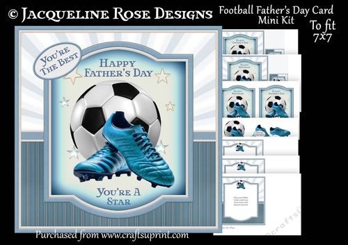 Football Fathers Day Card Mini Kit - CUP1217389_16 | Craftsuprint