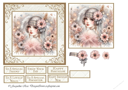 Flapper Girl In Pink - CUP1304201_16 | Craftsuprint