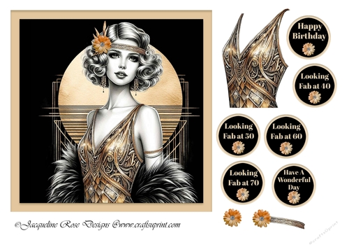 Flapper Lady 01 - CUP1330779_16 | Craftsuprint