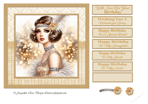 Flapper Lady 02 - CUP1330811_16 | Craftsuprint