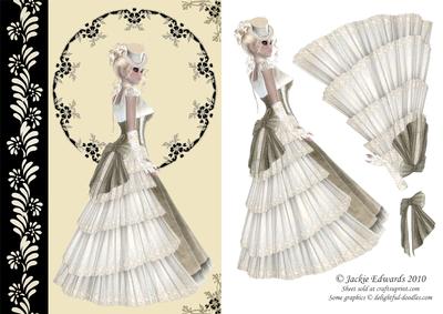 Victorian Lady Decoupage Card Front - CUP139518_16 | Craftsuprint