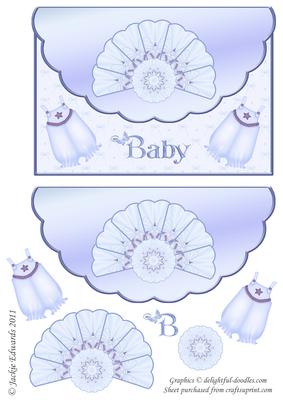 Scalloped Edged Envelope Style Card for Baby Boy - CUP172861_16 ...