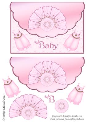 Scalloped Edged Envelope Style Card for Baby Girl - CUP172937_16 ...