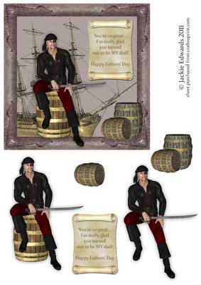 Pirate Father's Day Decoupage - CUP201851_16 | Craftsuprint