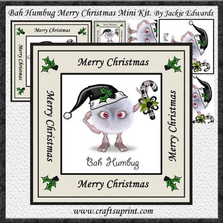 Bah Humbug Merry Christmas Mini Kit - CUP468450_16 | Craftsuprint