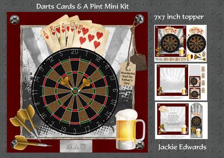 Darts Cards & a Pint Mini Kit - CUP614115_16 | Craftsuprint