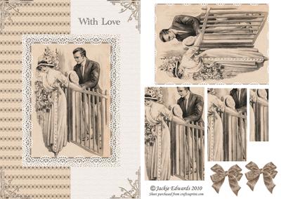 Victorian Lovers Card Front - CUP86533_16 | Craftsuprint