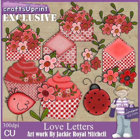 Love Letters Clip Art Graphics - CUP310678_656 | Craftsuprint