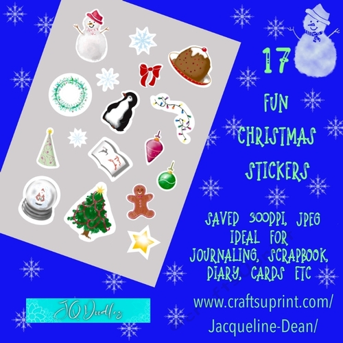 17 fun Christmas Stickers - CUP1182440_121641 | Craftsuprint