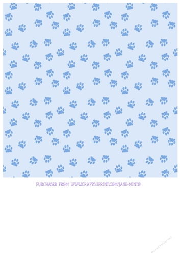 BLUE PAW PRINTS - CUP1046551_57683 | Craftsuprint