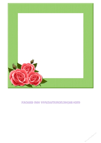 GREEN ROSE FRAME - CUP1047219_57683 | Craftsuprint