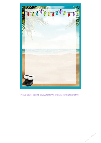 SANTA ON THE BEACH INSERT 5X7 - CUP1082319_57683 | Craftsuprint