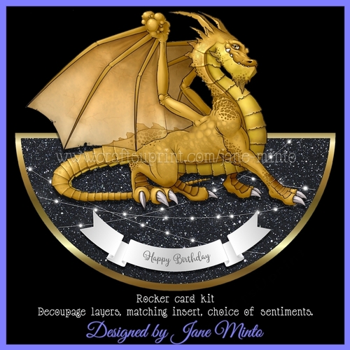 GOLD DRAGON ROCKER CARD - CUP1098727_57683 | Craftsuprint