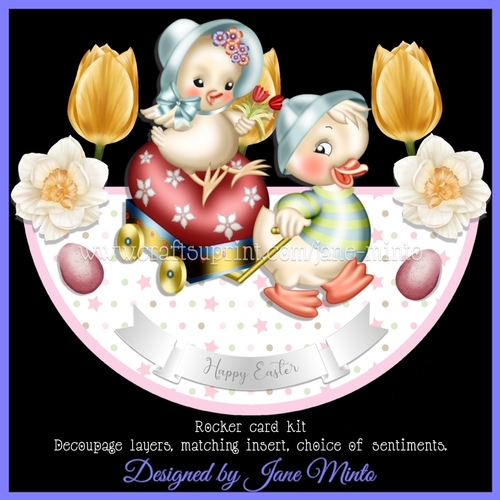 EASTER FRIENDS ROCKER CARD - CUP1100526_57683 | Craftsuprint