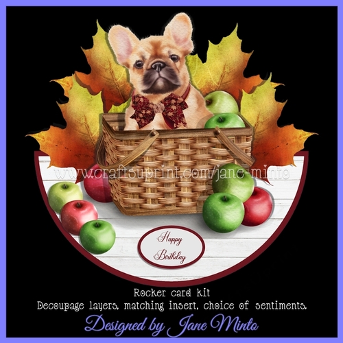 AUTUMN APPLES ROCKER CARD - CUP1101657_57683 | Craftsuprint