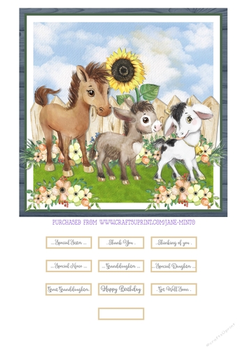 FARM FRIENDS 2 quick card - CUP1107459_57683 | Craftsuprint