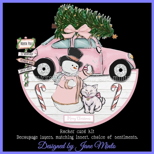 PINK CHRISTMAS rocker card - CUP1114817_57683 | Craftsuprint