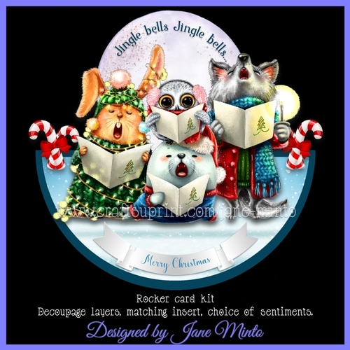 CHRISTMAS CAROL SINGERS rocker card - CUP1119993_57683 | Craftsuprint