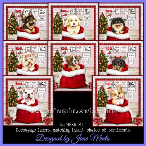 CHRISTMAS PUPPIES bumper kit 2 - CUP1122204_57683 | Craftsuprint