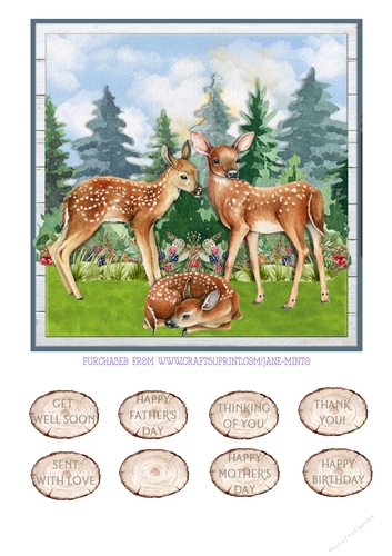 WILDERNESS DEER quick card - CUP1127579_57683 | Craftsuprint