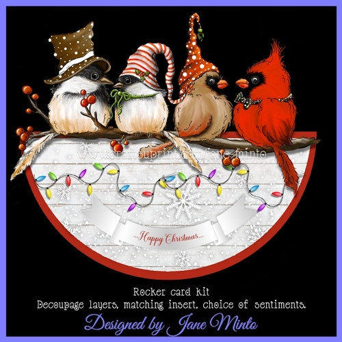 CHRISTMAS BIRDS rocker card - CUP1132724_57683 | Craftsuprint