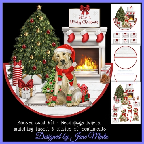 WOOFY CHRISTMAS rocker card - CUP1165364_57683 | Craftsuprint