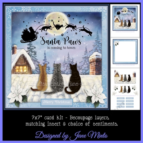 SANTA PAWS - CATS - CUP1169212_57683 | Craftsuprint