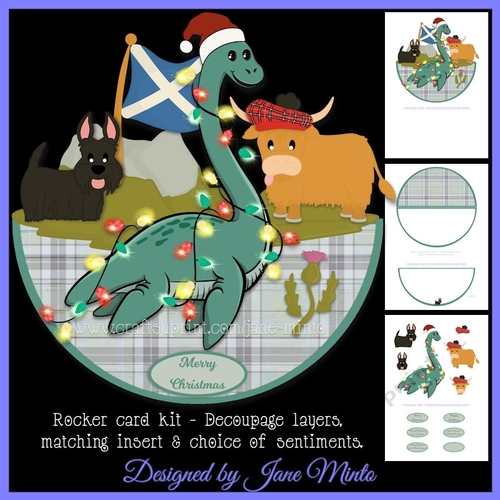 CHRISTMAS NESSIE rocker card - CUP1174985_57683 | Craftsuprint