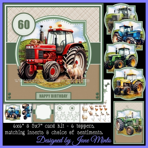 TRACTORS - 5x7 & 6x6 with optional animals - CUP1230684_57683 ...