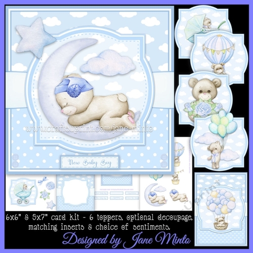 BABY BOY TEDDIES - CUP1235959_57683 | Craftsuprint