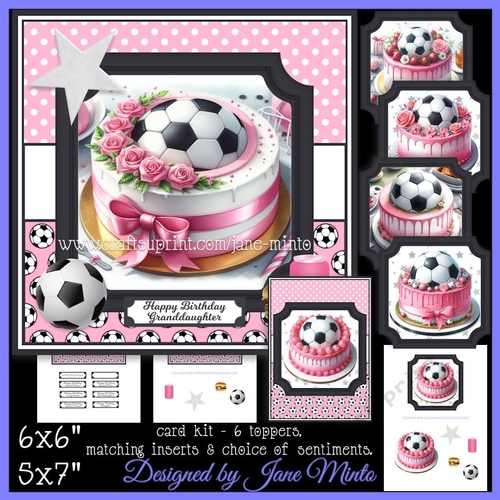 FOOTBALL CAKES - pink - CUP1300147_57683 | Craftsuprint