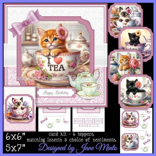 I LOVE TEA - CATS - CUP1311921_57683 | Craftsuprint