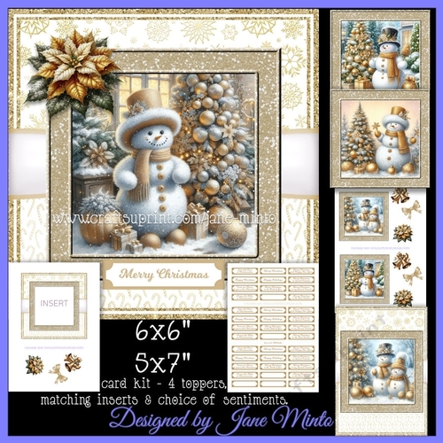 GOLD SNOWMAN - CUP1338328_57683 | Craftsuprint