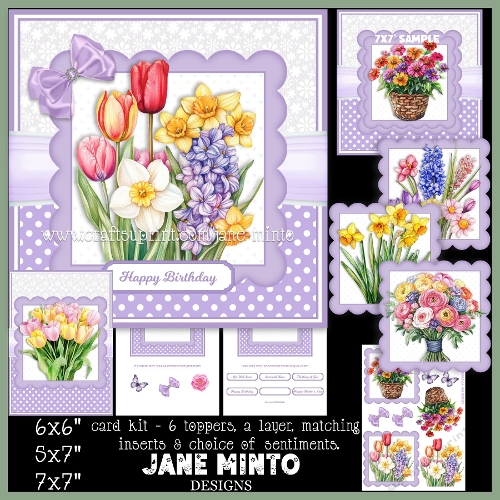 7x7, 6x6, 5x7, SPRING FLORAL SET - CUP1376792_57683 | Craftsuprint