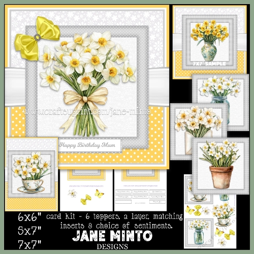 JONQUIL TOPPER CARD KIT - CUP1380625_57683 | Craftsuprint