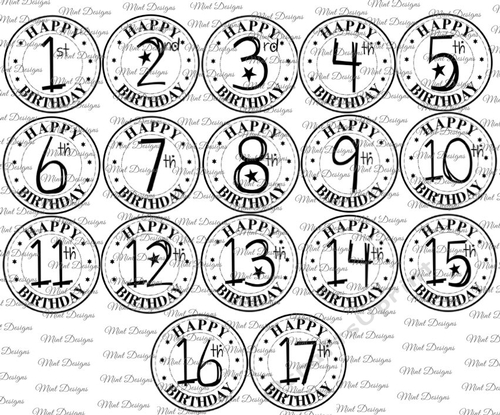 SPECIAL AGE birthday digi stamps - CUP769660_57683 | Craftsuprint