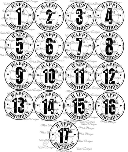 SPECIAL AGE birthday digi stamp set - CUP769662_57683 | Craftsuprint
