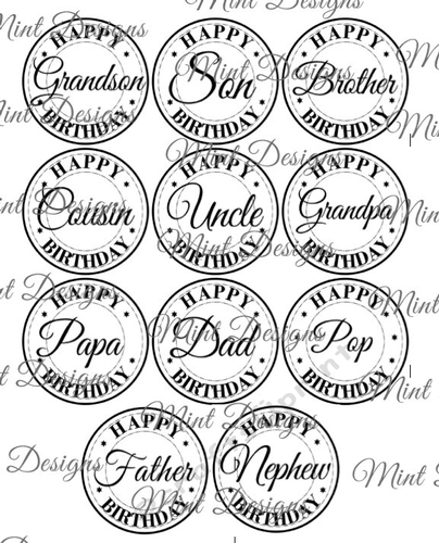 MALE RELATIVES birthday digi stamp - CUP769663_57683 | Craftsuprint