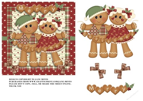 CHRISTMAS GINGERBREAD COUPLE - CUP780106_57683 | Craftsuprint