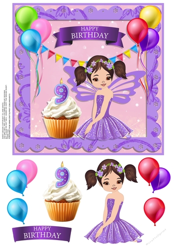 FAIRY CAKE AGE 9 - CUP789172_57683 | Craftsuprint