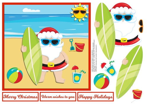 SURFING SANTA - CUP812060_57683 | Craftsuprint