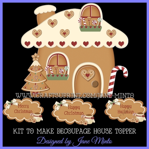 GINGERBREAD HOUSE TOPPER - CUP821840_57683 | Craftsuprint