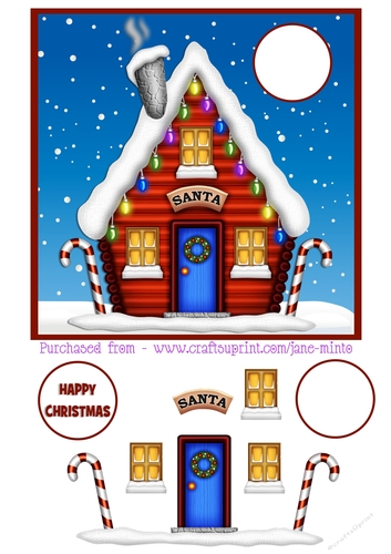 SANTAS HOUSE SHEET - CUP822704_57683 | Craftsuprint