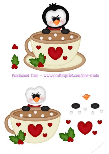 CHRISTMAS PENGUIN & HOT CHOCOLATE STEP BY STEP - CUP836750_57683 ...