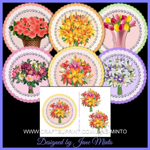 FLOWER TOPPERS SET 1 - CUP861979_57683 | Craftsuprint